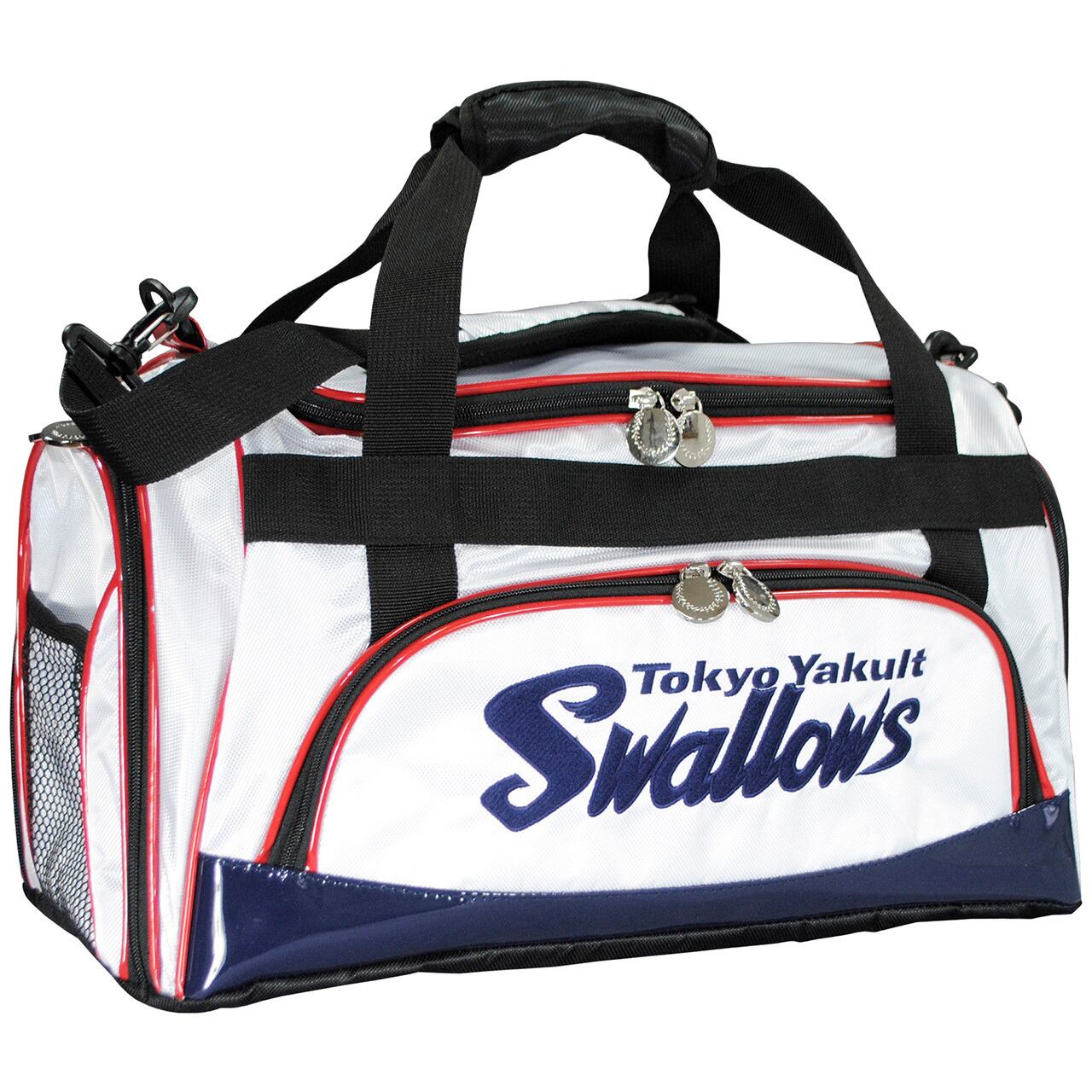 東京ヤクルトスワローズ2022年モデル　ボストンバッグ 軽くジャストサイズで抜群の使いやすさ サイドポケットにシューズ収納可能で、ゴルフ以外にも使用できます ショルダーは本体ポケットに入っています 商品仕様 カラー：ホワイト サイズ：46x...