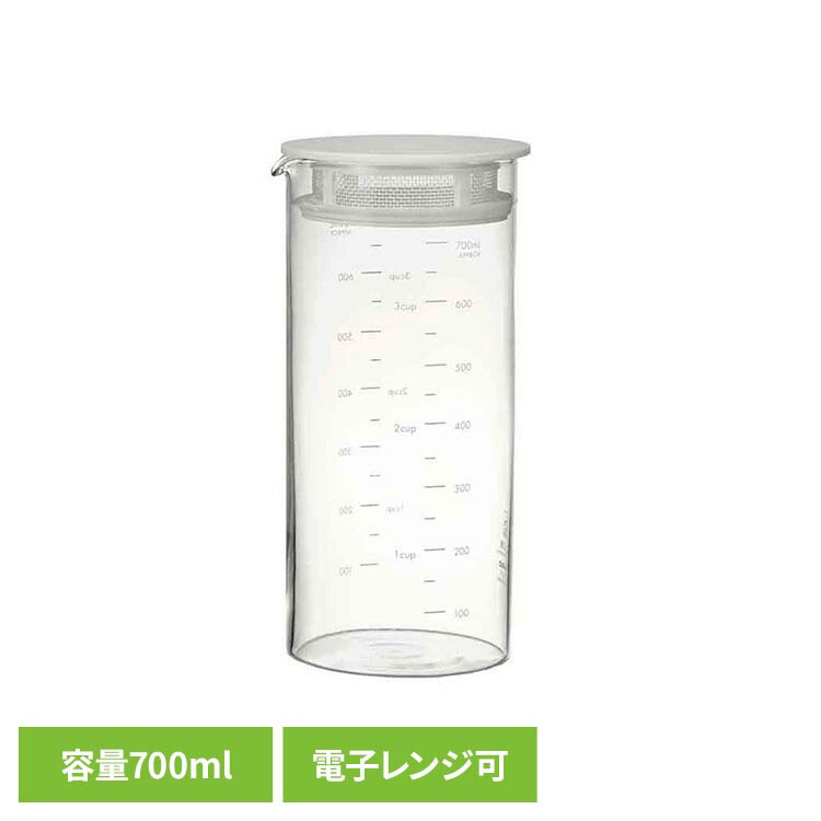 スローライフと健やかな日々を！フルーツやハーブをはじめ、季節の食材やからだにうれしい素材を手軽においしく。仕込みから味わう時間まで、日常を心地よく彩るシリーズです。フルーツシロップやドリンクを愉しむ耐熱ガラス製のフルーツポット。メモリ付きな...
