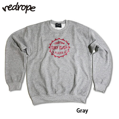 【オススメ】redrope【SURFSLAVE BEER CREW SWEAT】スウェットトレーナー　Gray 湘南発ドメスティックブランド redrope スウェットトレーナー 湘南発のアパレルブランド　【redrope】 【redrop...