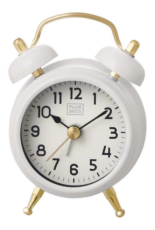 CREPHA(クレファー) 置き時計 アナログ 小型 直径5.5cm 電子音 アラーム 小さい かわいい 卓上 インテリア アンティーク調 クラシック ミニツインベルクロック アイボリー IAC-5668-IV✅【コンパクト＆かわいいミニツ...