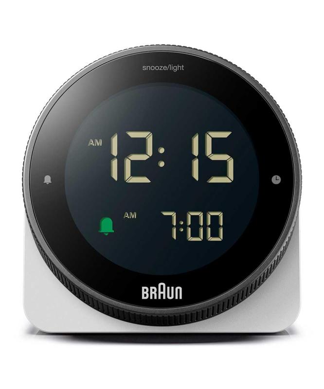 BRAUN(ブラウン) デジタル 置き時計 BC24W ホワイトクレッシェンドビープアラームとスヌーズ：ビープ音の頻度と音量が徐々に増加する機能を搭載。スヌーズ間隔は5分で、内蔵ライトが 5 秒間点灯するため、時間を簡単に確認できます。手動...