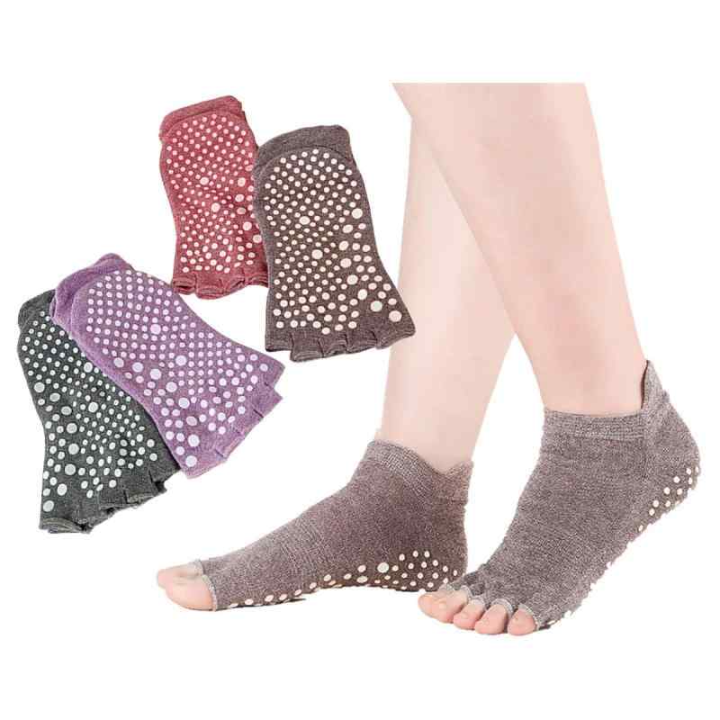 Win.Deeper ヨガソックス 5本指 くつ下 滑り止め付き レディースソックス スポーツ アウトドア 22-25cm 4足セット (セットB)サイズ：フリーサイズ（22～25cm）セット数：4足セットセットAは甲オープンタイプなので、...