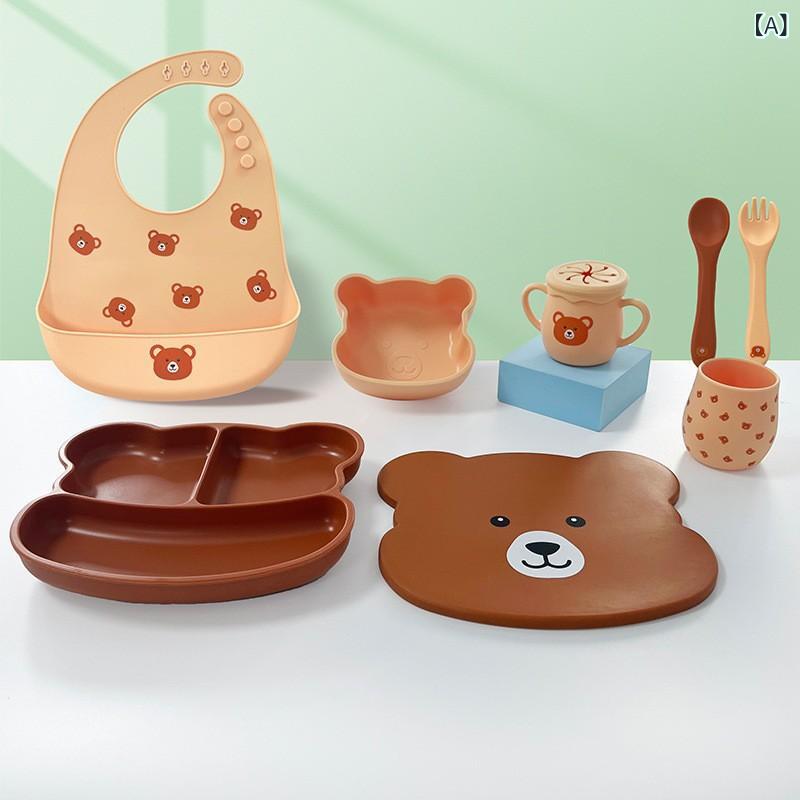 クロス ボーダーの 人気 シリカゲル 食器 セットの 子供 用 食器 セット貨物番号: 451362輸入ですか: いいえソースカテゴリ: 現物製品カテゴリ: カトラリーセットブランド: なし材質: シリコーン適用年齢: 3か月以上粉ミルクボ...