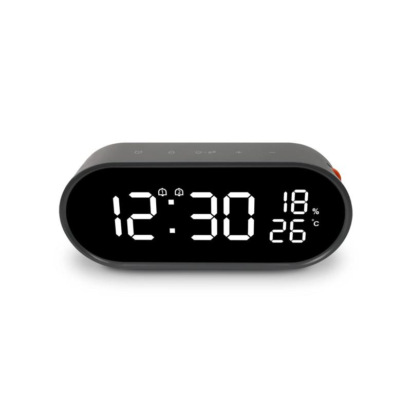 mooas ローリングポップ ミラー時計 デジタル時計 USB充電ポート搭載 透明LEDディスプレイ 明るさ調節可能 12/24時間表示モード アラーム&amp;スヌーズのデュアル機能 温度&amp;湿度表示【読みやすい】大きなディスプレイ...