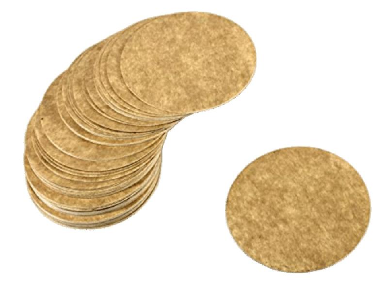 eSplanade 使い捨てコースター - 紙製 (100枚セット) - 使用して投げられるリバーシブルコースター - バー、ホテル、レストランの目的やパーティーに最適 ブラウン・ラウンドビールグラスの下にコースターを グラスの上に蓋として...