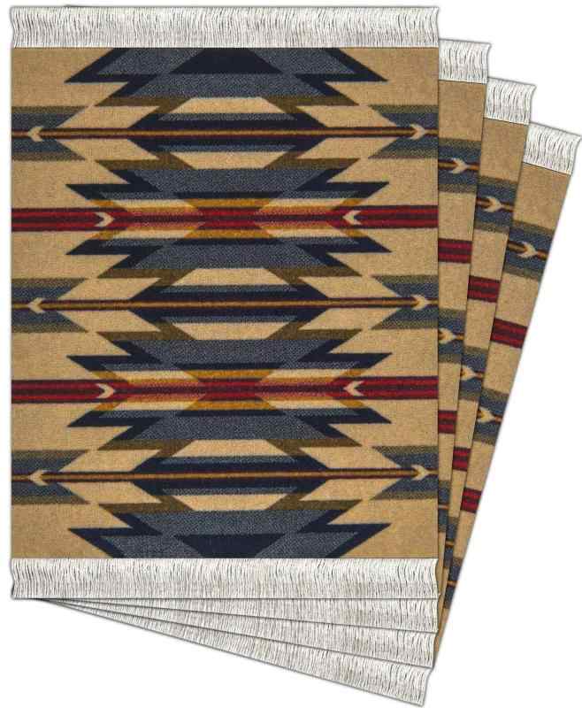 Fiberlok コースターラグ "ワイストレイル" Coaster Rug “Wyeth Trail” PWT-Cサイズ：W8.8×H13cm素材：ネオプレン、ナイロン、コットン生産国：アメリカ耐熱175℃ですが、鍋や...