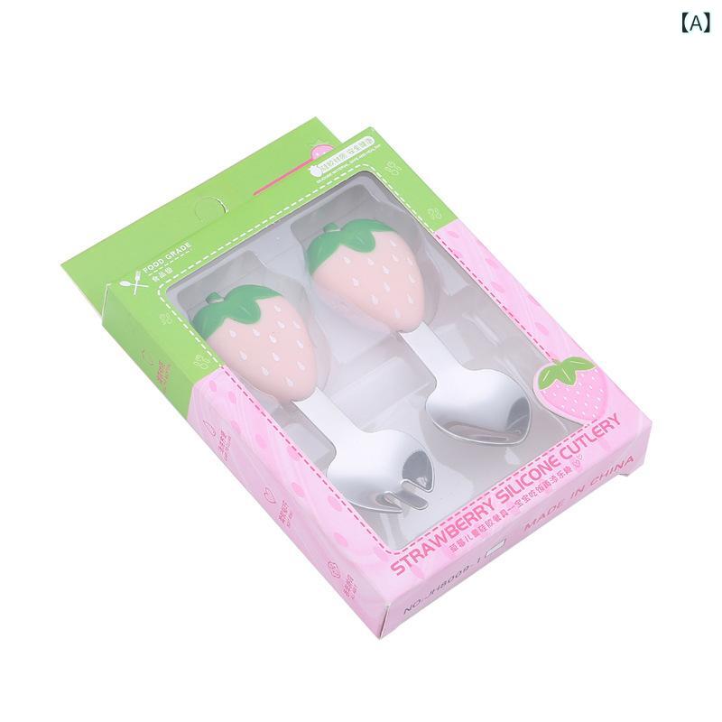 食品 級 シリカゲル 子供 フォーク スプーン セット 赤ちゃん 赤ちゃん 304 ステンレス 飼育 スプーン 子供 補助 食器貨物番号: BJY-042 各種子供用フォークとスプーン（A1-2）輸入ですか: いいえソースカテゴリ: 現物製...