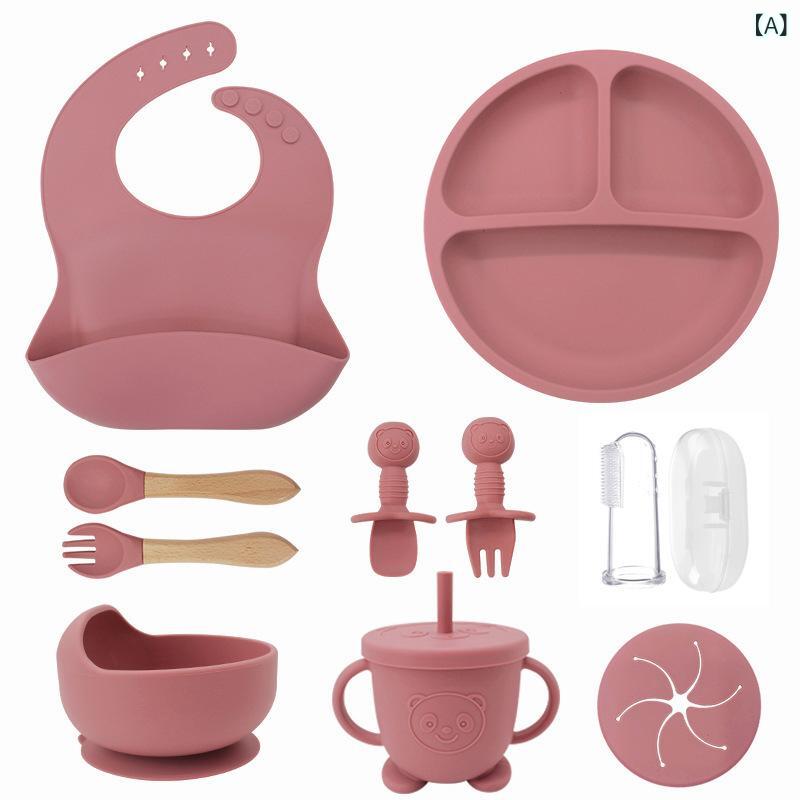 子供 用 シリコン 食器 10 点 セット、 仕切り 付き ディナー プレート、 ベビー 食器、 フード ボウル、 シリコン スプーンと フォーク、 ベビー 用 給餌 食器商品番号: TR-XDWY01輸入するかどうか: いいえ供給カテゴリ...