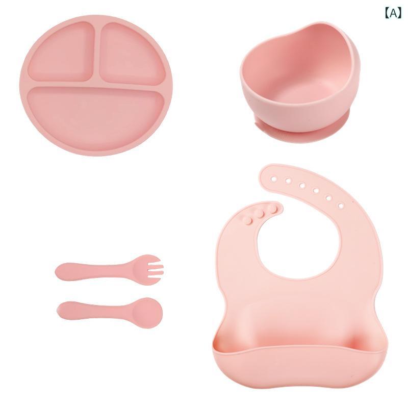 クロス ボーダーの シリカゲルの 赤ちゃんの 給餌 食器 5 点 セットの 赤ちゃんは 吸盤 付きです。貨物番号: TP305A輸入ですか: いいえソースカテゴリ: 現物製品カテゴリ: カトラリーセットブランド: 恩唯斯材質: シリコーン適...