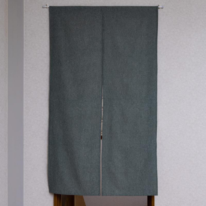 ユニベール 4色展開 綿使用 無地 シンプル 目隠し のれん シャンブレーサイズ：幅85cm×丈150cm