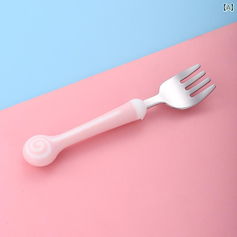 304 ステンレス 製 子供 用 スプーンと フォーク セット、 漫画の 棒 付き キャンディー 型、 離乳食 スプーン、 トレーニング スプーン、 漫画 食器、お 食事 用貨物番号: S-303輸入ですか: いいえソースカテゴリ: 現物製...