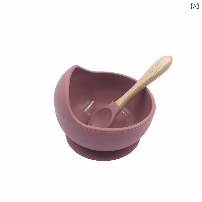 食品 グレード シリコン 製 ベビー ボウルと スプーン セット、 吸盤 付き 離乳食 ボウル、 木製 ハンドル 付き スプーン、 吸盤 式お 食事 セット貨物番号: Y002輸入ですか: いいえソースカテゴリ: 現物製品カテゴリ: 茶碗ブ...