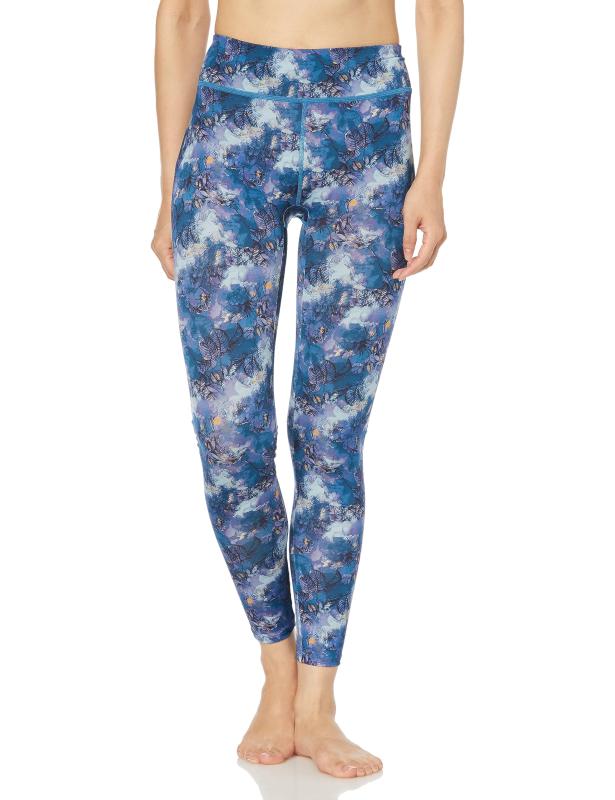 ATSUGI(アツギ) レギンス[クリアビューティアクティブ（YOGA）] ヨガペイントフラワー柄 ストレッチフィット レギンス 49275PSレディース吸汗速乾加工タグレス(洗濯表示直接プリント)リサイクルポリエステル