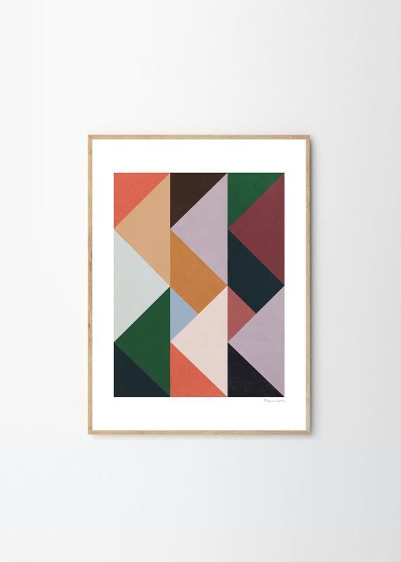 THE POSTER CLUB ポスタークラブ Rhythm of Triangles 50×70cm Berit Mogensen Lopezジークレープリントという手法でPOSTER CLUBのために特別に作成されています。ジークレープ...