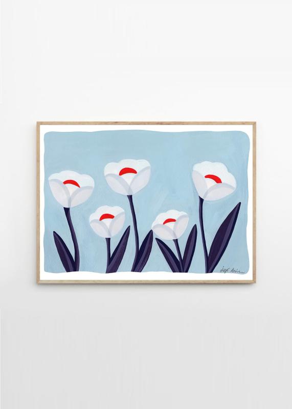 THE POSTER CLUB ポスタークラブ Flowers 01 30×40cm Iga Kosickaジークレープリントという手法でPOSTER CLUBのために特別に作成されています。ジークレープリントとはフランス語で「吹き付けて色...