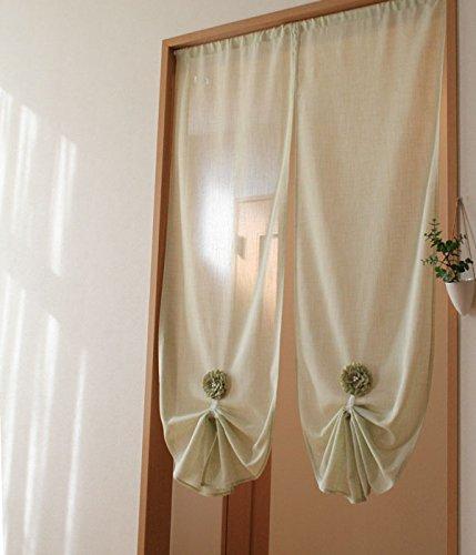 のれん ロング おしゃれ 和風 Sunnyday Fabric 花鳥風月のれん 月明かり ブラック 約幅85cmx丈150cmサイズ：85cm幅×150cm丈素材： ポリエステル100％原産国：日本（コサージュ：中国）ポリエステルだけど、自...