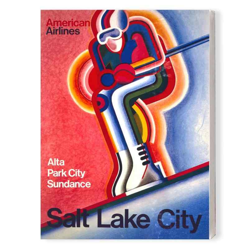 American Airlines–Alta Park City Sundance–Salt Lake City (1969) アメリカン航空 ポスターデザイン ソルトレイクシティ キャンバスプリントアート F4 ファブリックパネル レトロ...