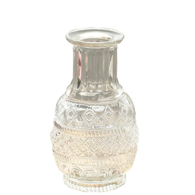 LAOFENDS 小さな花瓶 ダイニングテーブル用 ホームデコ用 透明 ミニ花器 一輪挿し ガラスボトル フラワーベース 紐飾り付き 生け花 水栽培 造花アレンジ インテリア 北欧風 レトロ おしゃれ 自由に組み合わせることができます。この...