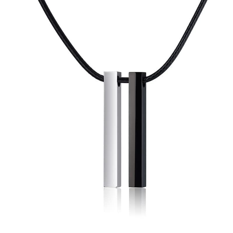 [Candyfancy] ネックレスメンズ ネックレスチェーン 業界強化ボックスチェーン 3連リングメンズネックレス アクセサリーメンズ ペンダント 3輪 金属アレルギー対応 ロング トップ ステンレス