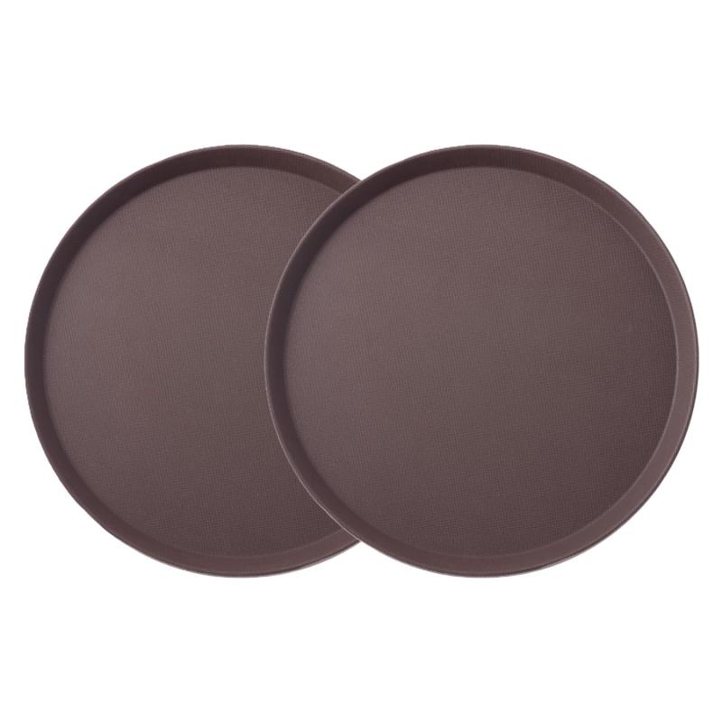 SAG トレンチ トレー 35cm 滑らない ノンスリップ加工 業務用 お盆 飲食店向け プロ仕様業務用に最適なノンスリップ仕様：表面に合成ゴムの滑り止め加工を施し、グラスや食器がずれにくく、安全な配膳をサポートします。耐久性の高いポリプロ...