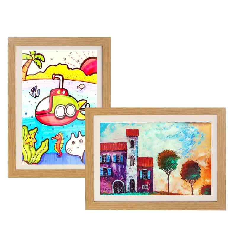 Hamth9 アートフレーム 木製 a4子供の絵 保管 A4 子供の絵を飾る 50枚-150枚収納可能✅【特徴】このアートフレームは、お子様のアートワークを日々の生活に取り入れるためにデザインされました。サイズA4の絵を最大150枚まで収納...