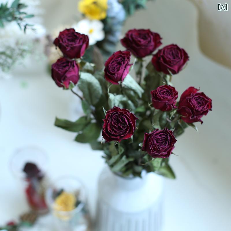 片 頭 薔薇 復古真 花 乾 花 家庭 装飾 装飾 DIY 花 材 フォト フレーム材料: ドライフラワー品種: バラ特許取得済みの供給源かどうか: いいえ輸入するかどうか: いいえ色: 10個を大切に,スーシン 10個,黄金の枝と翡翠の葉...