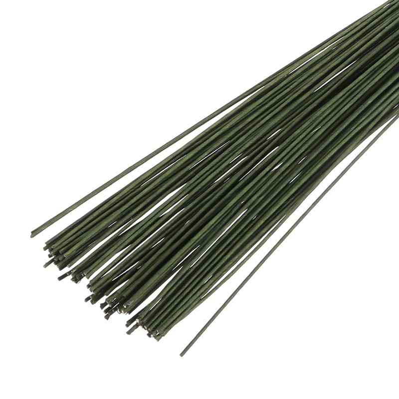 PATIKIL 20ゲージ 14インチ フローラルステムワイヤー 100本入り 紙巻き鉄製人工フラワーステムアクセサリー DIYブーケステムクラフトデコレーション用 ダーク緑カラー：ダーク緑; ゲージ：20; ワイヤー長さ：36 cm / ...