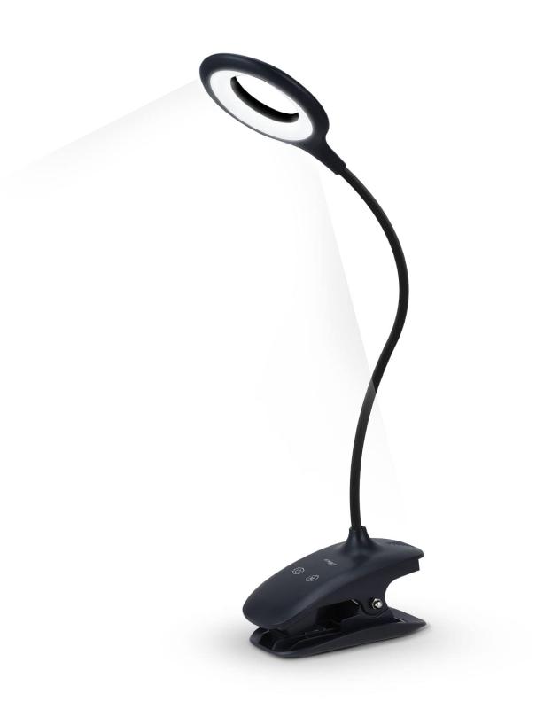 ENERG クリップライト コードレス LEDブックライト デスクスタンド PSE認証済み 大容量3200mAh 2025年進化モデル TYPE C充電式 360度回転 タッチ式三段階調光 USB充電 電気スタンド Web会議面接 PC作業