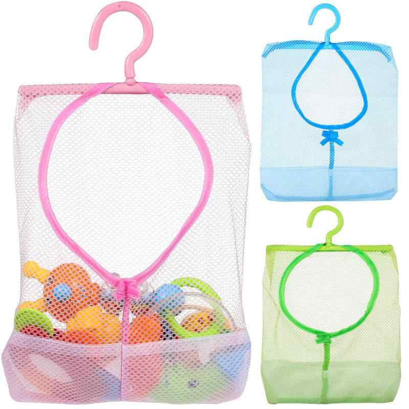 NUOLUX 洗濯ばさみ 収納 3個セット ピンチ入れ 洗濯バサミ入れネット お風呂 おもちゃ 収納 お風呂 ネット 吊り下げ おもちゃ入れ ネットフック付き 洗濯バサミ入れ メッシュ ランドリー収納 【洗濯と浴室のマルチ収納】 散らかりが...