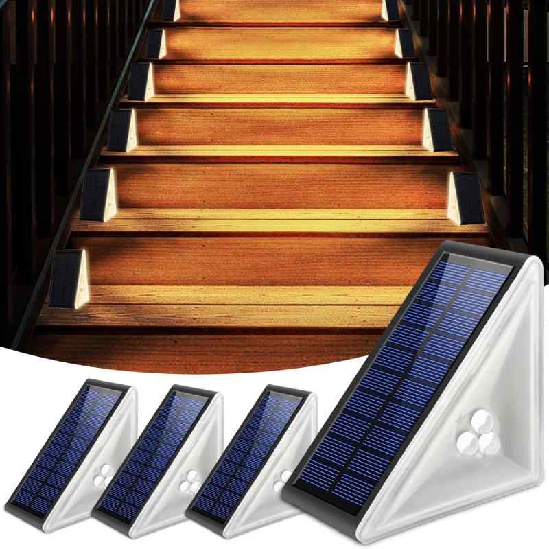 階段ライト 屋外 ソーラーライト ガーデン ledセンサーライト ステップライト 防水 防犯 ナイト 光センサー 自動充電 自動点灯 夜間作業 通路 歩道 玄関用【省エネ】弊社のソーラー階段ライトはソーラー充電なので、昼間に自動充電し、夜に...