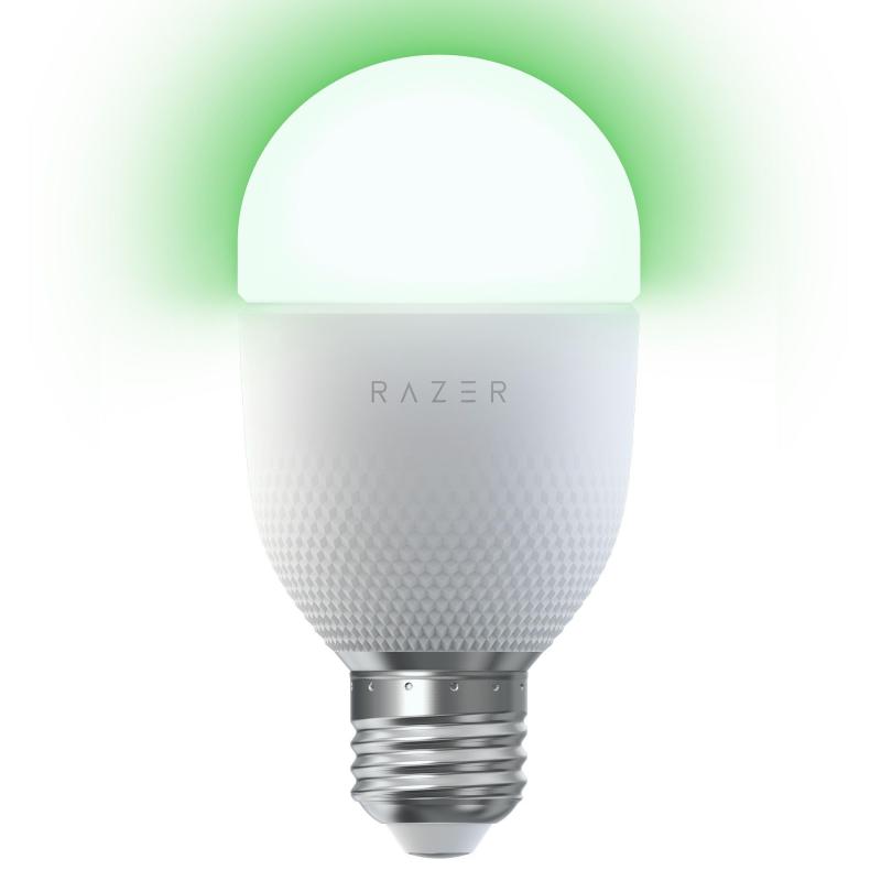 Razer レイザー Aether Light Bulb E26 ゲームルーム用 LED 電球 ライティングの明るさ、色をスマートフォンや音声アシスタントに連携させてカスタマイズ可能 1680万色のRazer Chroma RGB Matt...