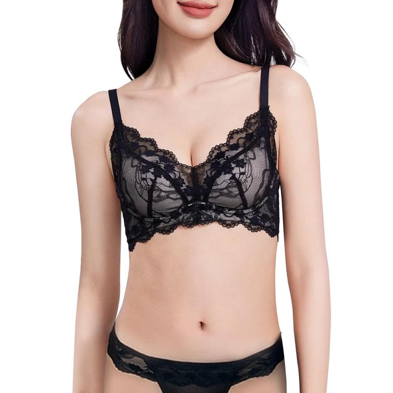 [Sumering] SXSN 盛りブラ ショーツ セット 谷間へ導く 1カップUP レース ブラジャー ショーツ 上下2点セット レディース 下着 厚めのパッド 胸を下から上に寄せて上げてキープセット内容: ブラジャー×1 / ショーツ×...