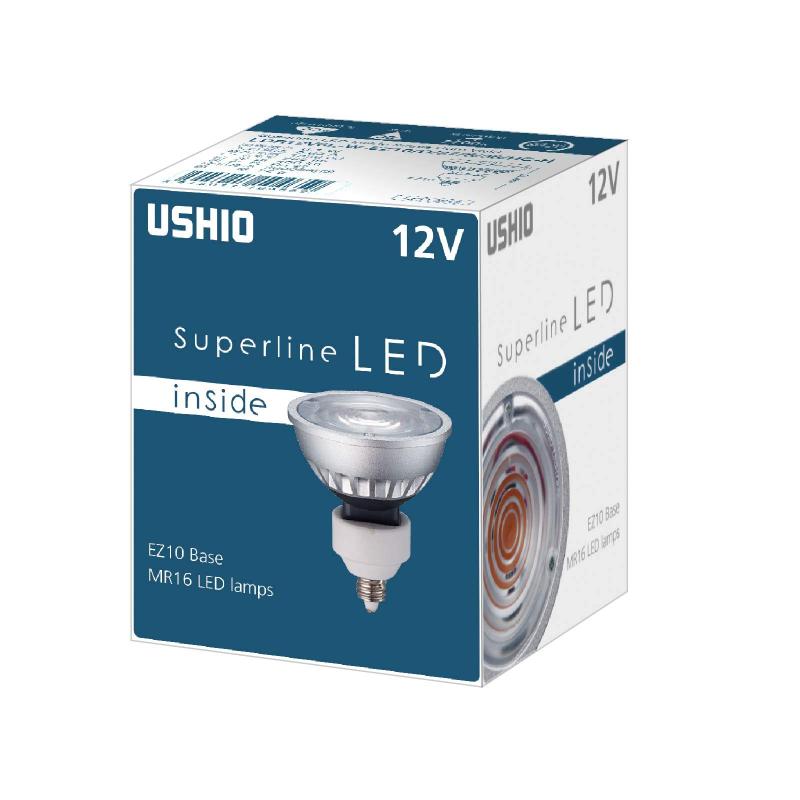 USHIO Superline LED insideφ50 シングルコア 6.1W 2700K 中角 EZ10口金