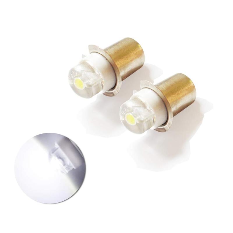 2 個の P13.5S LED 電球 5V-24V (6V 9V 12V 16V 18V 19.2V 24V) 0.5W ライト交換用 懐中電灯用 LED 交換球1、全く新しい品質 LED 電球：モデル番号は P13.5S、100%新品で、...