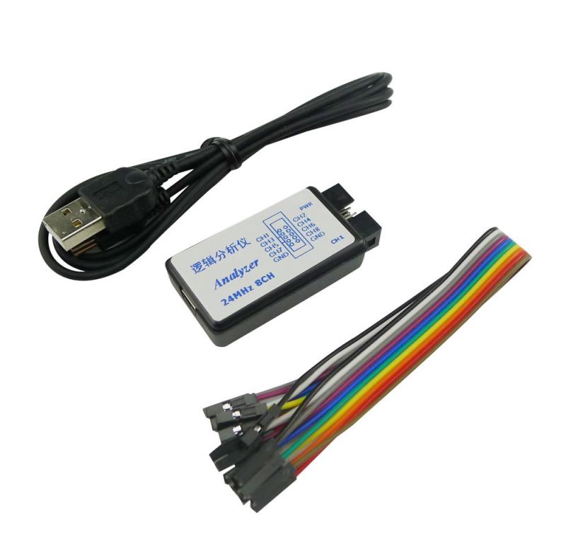 KKHMF 24MHz 8チャンネル USBロジックアナライザ 8CHロジックアナライザ UART IIC SPI デバッグ MCU FPGA ARMに対応 「国内配送」ロジックサンプリングは、毎チャンネルに秒あたり24Mにアップできます、...