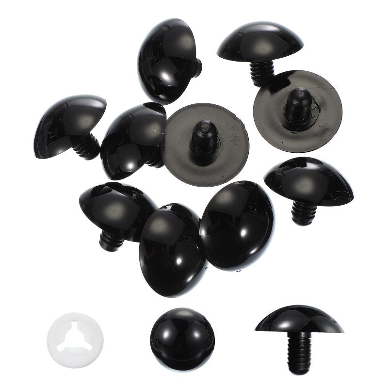 PATIKIL 40mmセーフティアイ 40個 プラスチック製クラフトアイ 保護フィルム付き セーフティアイ ぬいぐるみ かぎ針編み おもちゃ 人形 DIYクラフト作り用 黒仕様：サイズ：40mm/1.57"；カラー：黒；素材：プ...