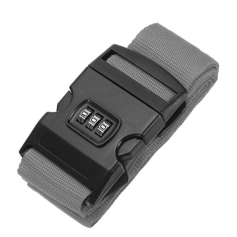 PATIKIL 荷物用ストラップ スーツケース用調節可能な荷物ベルトストラップ 組み合わせロック付き 荷物スーツケース用にTSA承認 グレーカラー：グレー；素材：ポリプロピレン；幅：5cm / 1.97"；長さ：100-200cm...