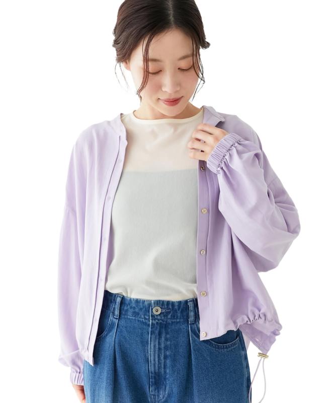 [ルクールブラン] 薄手で着心地 新色登場シアークルーネックプルオーバー 3050018800[原産国]:中国製[採寸]:バスト:78cm/着丈:56cm/肩幅:35cm/袖丈:70cm/袖口:8cm