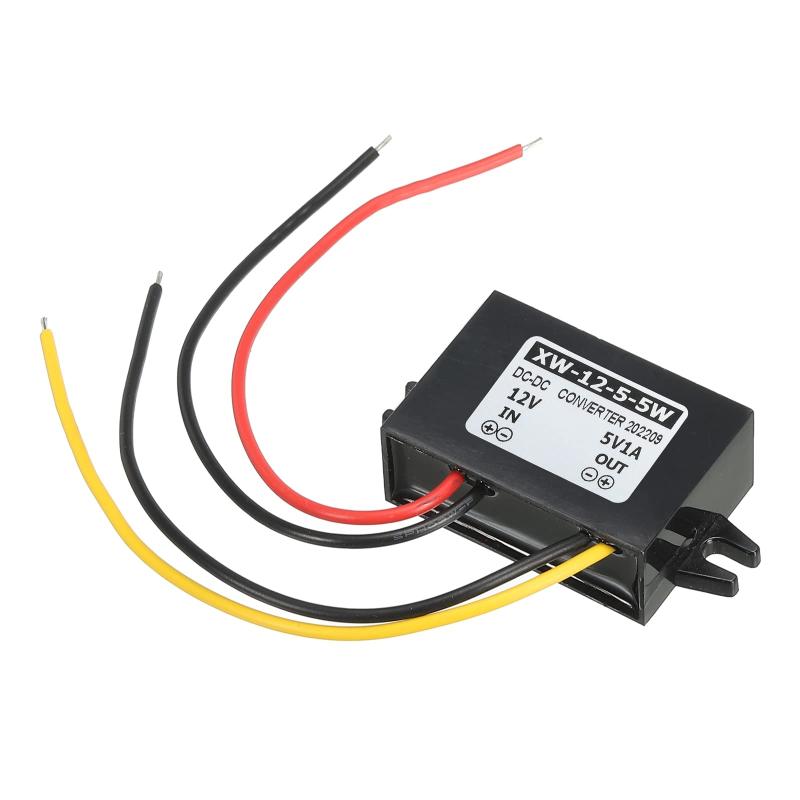 PATIKIL DC 12V-DC 5V 1A 5W 電力変換器レギュレータ プラスチックシェル LEDソーラーシステム用電力変換器レギュレータはプラスチック製で、LED広告、セキュリティシステム、電力機器、通信などの幅広い用途に使用されて...