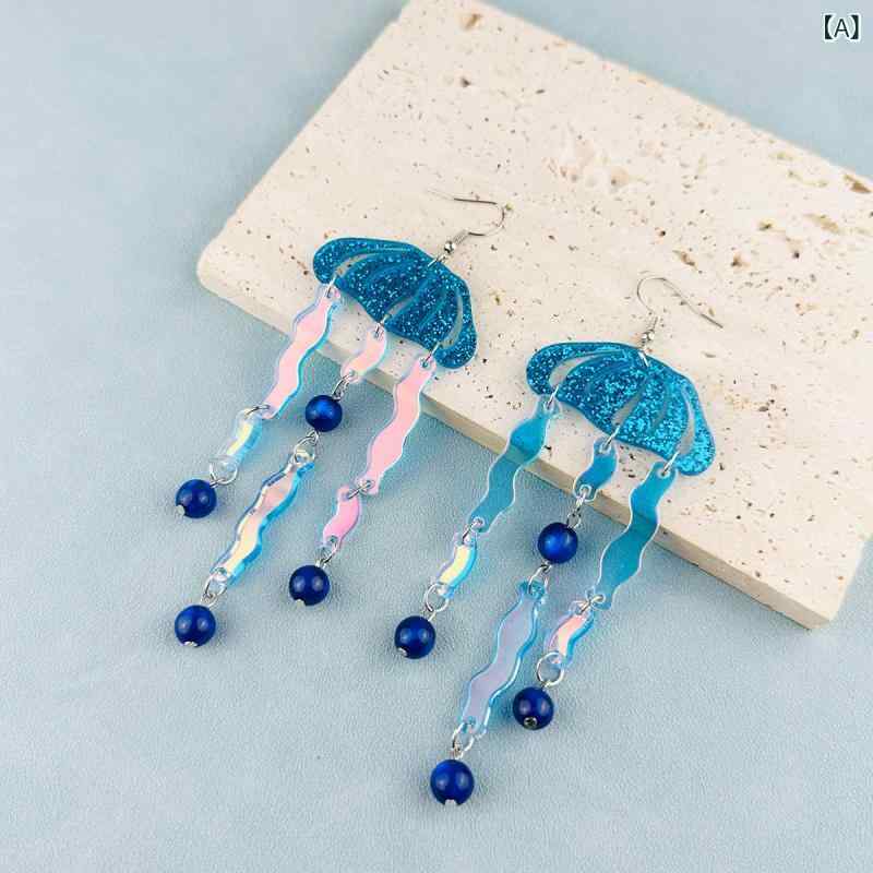 2022 誇張 海洋 生物 ブルー クラゲ 個性 イヤリング アクリル 高級 感 クロス ボーダー 欧米 耳飾り 卸売り材質: アクリル貨物番号: 1スタイリング: 動物/生肖販売シリアルナンバー: 1産地: 義烏主要下流プラットフォーム:...