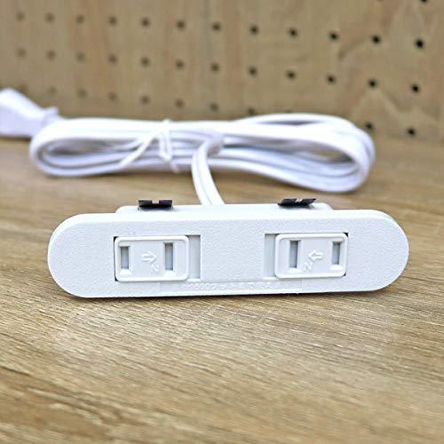 【stax tools】 家具製作用 埋め込みコンセント 2つ口(丸型) 【レターパック発送】