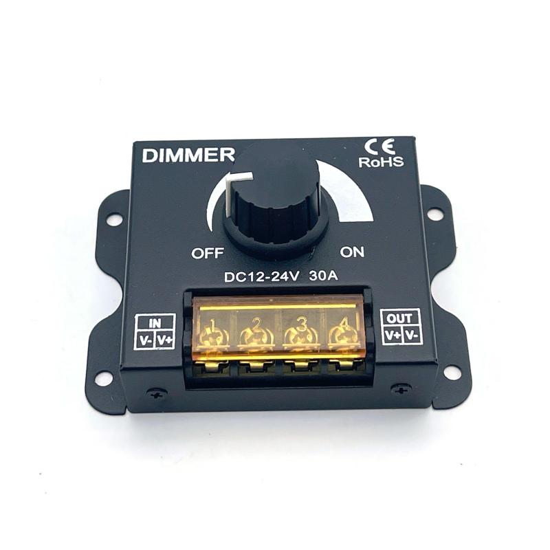 FUKUMIDO 調光器 スイッチ LED テープライト DC12-24V 30A 照明調光 コントローラー 電球 スポットライト 配線 ワークライト対応電圧: 12Vから24Vの直流電源に対応し、幅広い用途で使用できます。最大電流: 30...