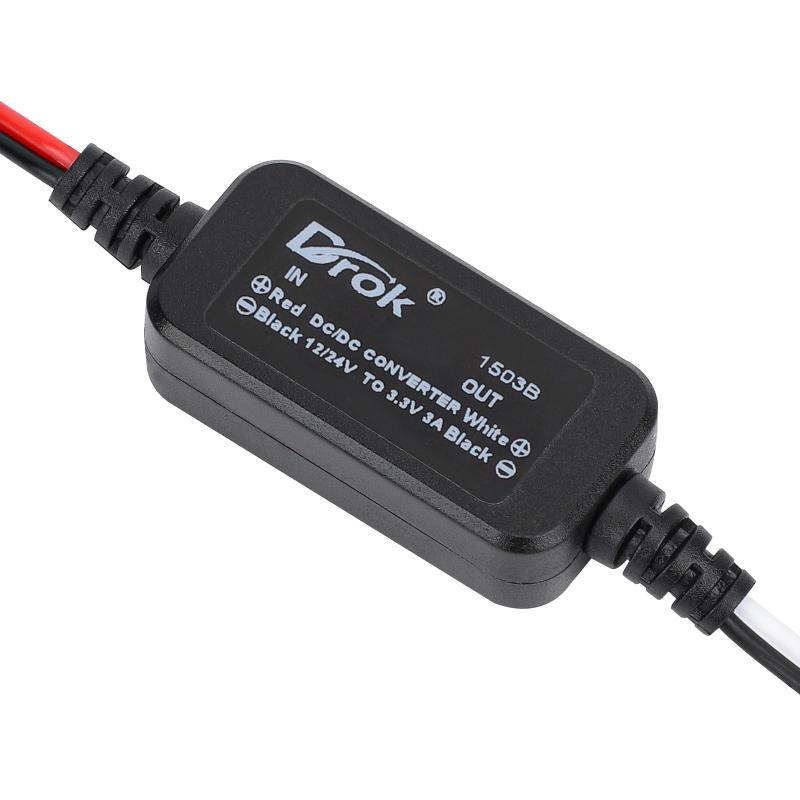 DROK コンバーター 12V 24V DC11-32VからDC 3.3V 5V 9Vへ 3A 降圧モジュール 降圧トランス 電圧レギュレータ 安定器 可変出力電源 変圧器