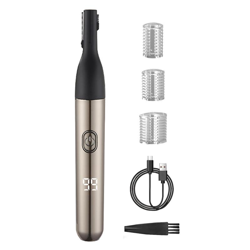 眉毛シェーバー メンズ レディース まゆげ シェーバー 女性 Type-C 充電式 LCD画面表示 眉毛カッター フェイスシェーバー 顔/産毛剃り ムダ毛処理 全身適用 水洗い可能 低騒音 省エネ 男女兼用【1台多役眉毛シェーバー＆持ち運び...