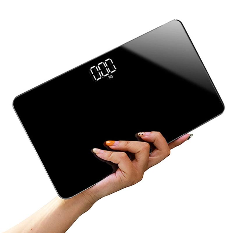 体重計 鏡ミラー電子体重計 旅の体重計 ミニ体重計 デジタル 乗るだけ 電源自動ON/OFF バックライト付 180kgまで対応 高精度 ボディスケール 健康管理 ダイエット 体重管理 USB充電 小型軽量 強