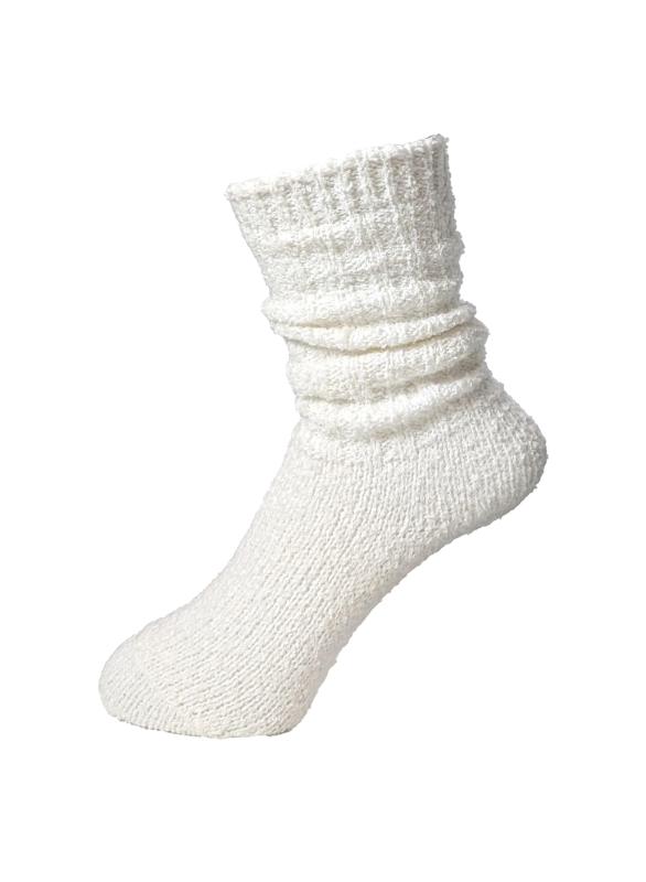 [SCRUNCH] ルーズソックス コットンリブ ホワイト ブラック｜LOOPED COTTON RELAX FIT SOCK【サイズ】23-25cm【素材】表糸綿100%（ループ糸）【生産国】日本【特徴】ローゲージで編み立てたリブ編みで、...