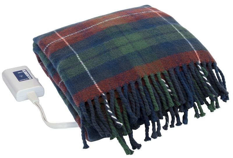 電響社(Denkyosha) ゼピール 電気ひざ掛け毛布 ダークレッド チェック柄 140×82cm 洗える毛布 ひざかけ ブランケット 大判 ダニ退治 スライド調節 電気敷制御 AM-Y10HM-DRひざや肩にかけてゆったりあったか140...