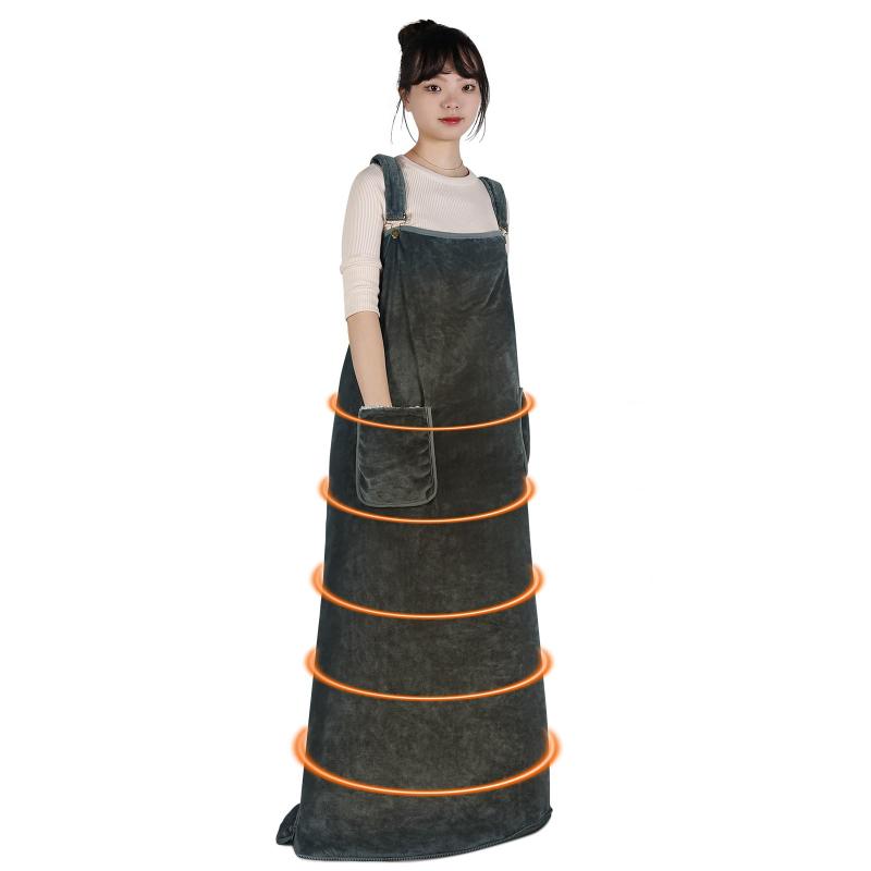 [MYCARBON] 電気毛布 【2024最新デザイン】 着る電気毛布 着るこたつ 歩けるコタツ 掛け敷き兼用 足入れポケット 防寒対策 暖房器具