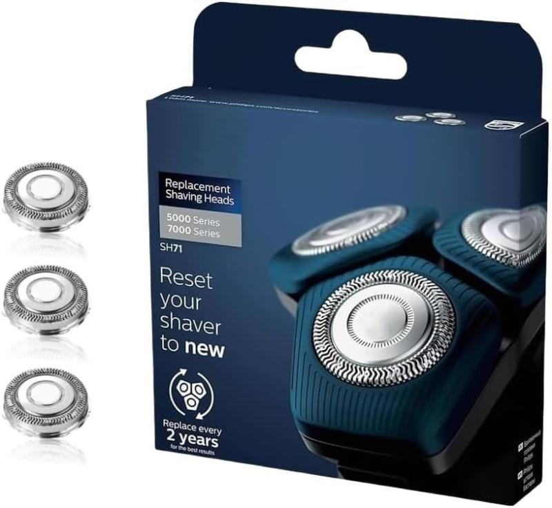 Coeniy メンズシェーバー替刃 5000/7000シリーズ 替刃 SH71/51 シェーバーヘッド 髭剃り 交換 5000/7000 series SH71/51 深剃 シェーバー交換部品 3個セット(スティールプレシジョン刃)互換性：...