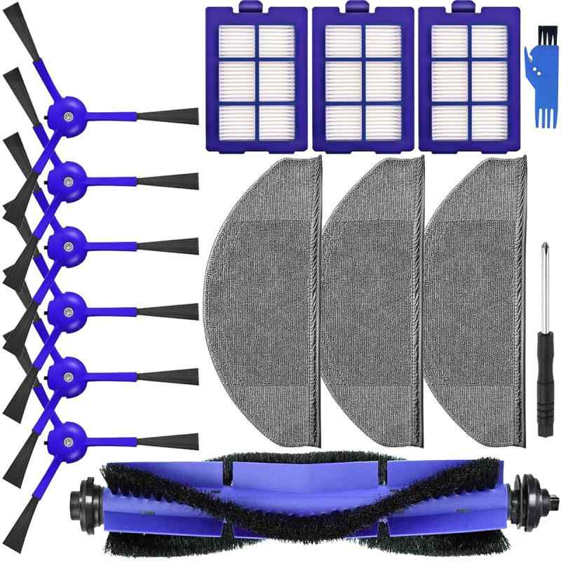 EATBALE for Eufy用 Robovac X8 Hybridシリーズロボット対応掃除機交換部品キット消耗品スペアパーツ、付属品サイドブラシ6個、HEPAフィルター3個、マイクロファイバーモップクロス3個、クリーニン幅広い互換性fo...